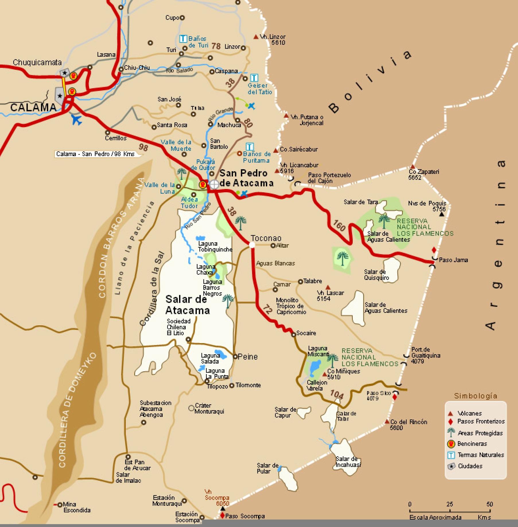 Patagonische Woestijnkaart